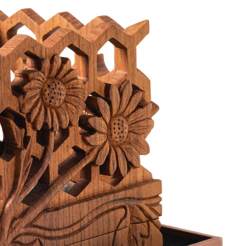 Arfaj Flower Mubkhar - Relief & Semi 3D - 10cm x 12cm – Mahajati