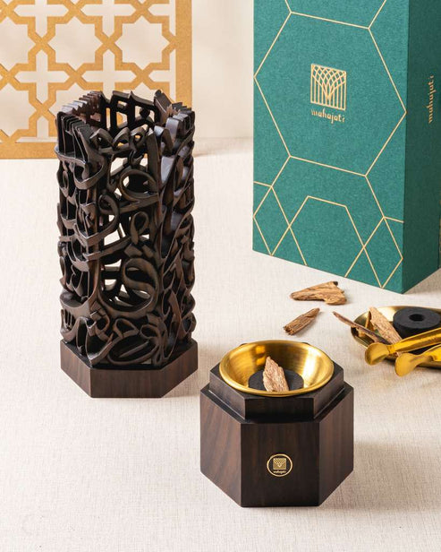 Exotic Rosewood Mubkhar - Semi 3D - Hexagon - Various Sizes – Mahajati